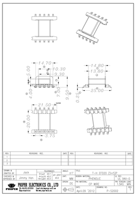 P-S2002 EFD20 5+5P - Transformer Bobbin,Clamp,Coil Frame,Hardware SMD ...